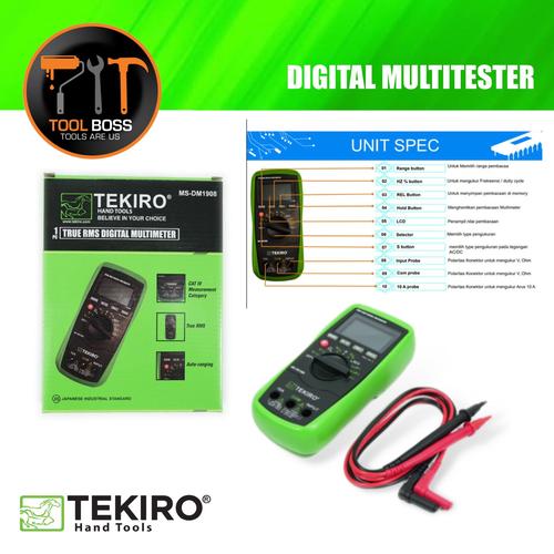 Jual DIGITAL MULTIMETER TRUE RMS TEKIRO - MULTI TESTER DIGITAL ...