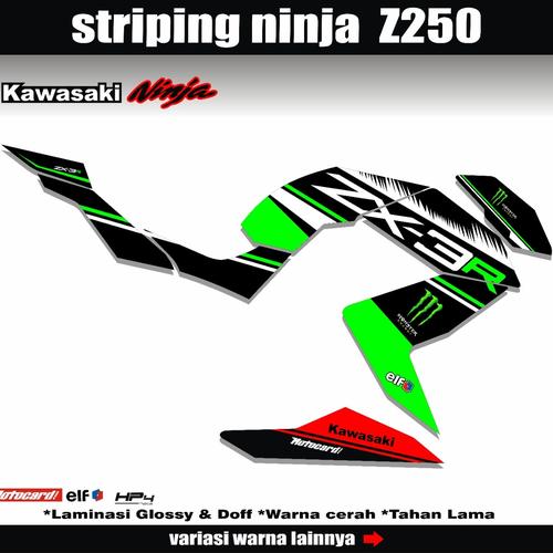 Jual STRIPING NINJA Z250 / DECAL STIKER SEMI FULL BODY KAWASAKI NINJA Z ...