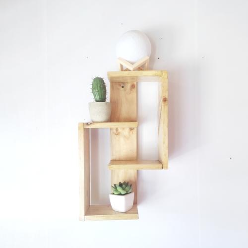 Promo Rak Dinding Kayu Minimalis Dekorasi Hiasan Rumah Tempel Gantung ...