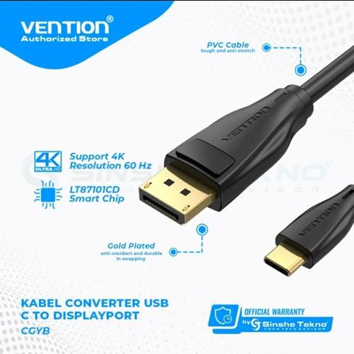 Jual Vention Kabel USB Type C to DP Display Port - 1.5M - Kota Bekasi ...