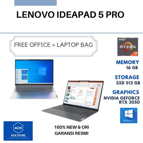 Jual Lenovo IdeaPad 5 IP5 PRO KYID L0ID 16GB 512GB RTX3050 4GB OHS W10 16" - Cloud Grey - Kota ...
