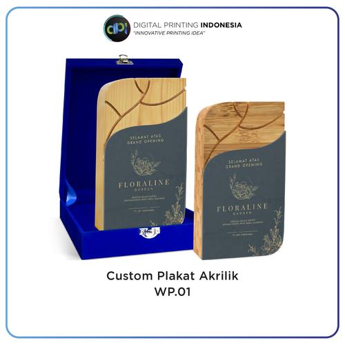 Jual Plakat Akrilik Bambu Piagam Penghargaan Tropi Wisuda-Plakat Kayu ...