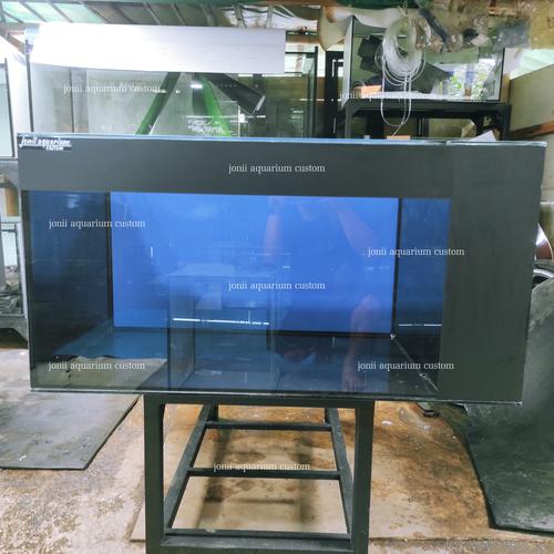 Jual aquarium 100x50x50 8mm filter samping 3 chamber skat reben - Kab ...