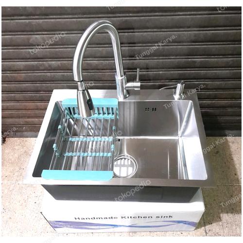 Jual kitchen sink ukuran 6045 (Paket kran tarik)/Bak cuci piring ...