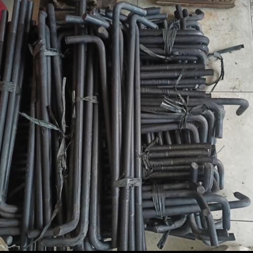 Jual besi angkur hitam l 19mm x 50 cm atau 3/4" x 50 x 10 (2mur + 1 ...