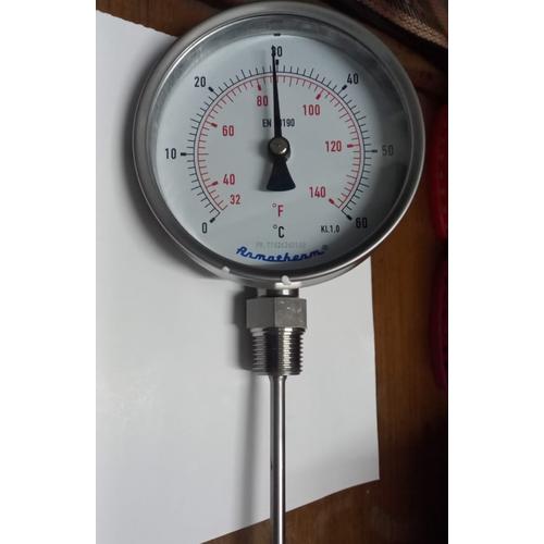 Jual Temperature gauge Armatherm 4" inch 0-60C/F drat 1/2" NPT stik ...