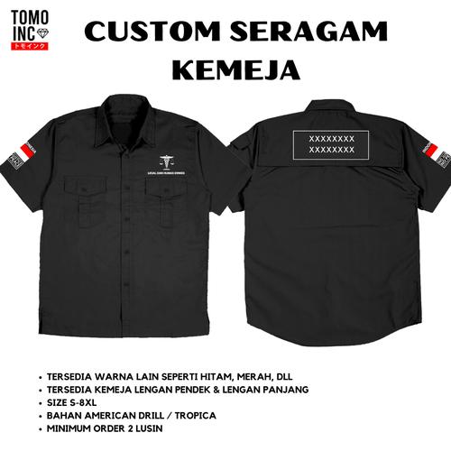 Jual custom seragam kemeja karyawan kantor pabrik hotel rumah sakit ...