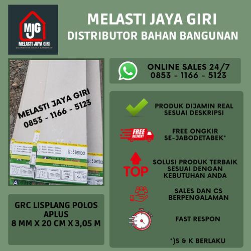 Jual Papan lisplang GRC APLUS POLOS 20 CM - 8 MM - 3 METER LISPLANK ...