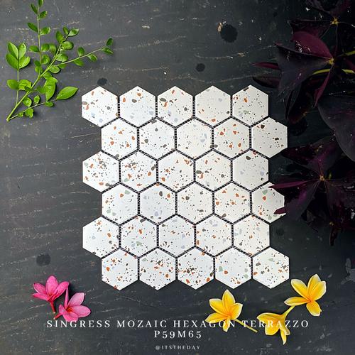 Jual Mozaic Singress Mozaik Porcelain Hexagonal Terrazzo Matte P59M65 - Jakarta Timur ...