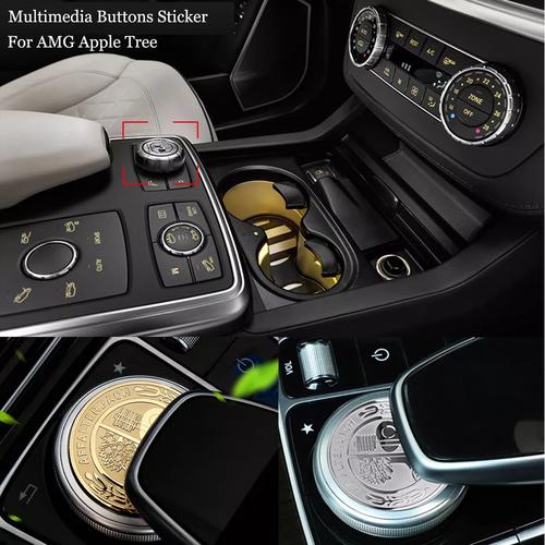 Jual EMBLEM CAR MULTIMEDIA 47MM GOLD AMG TREE APPLE MERCEDES BENZ ...