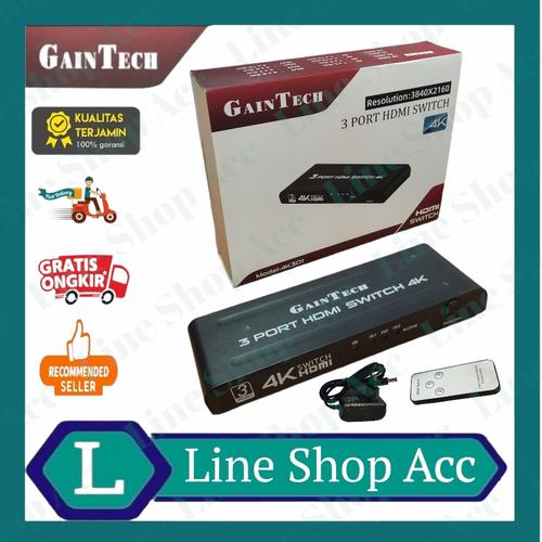 Jual Hdmi Switch 3 Port Gaintech Adaptor - Jakarta Pusat - Line Shop Acc | Tokopedia