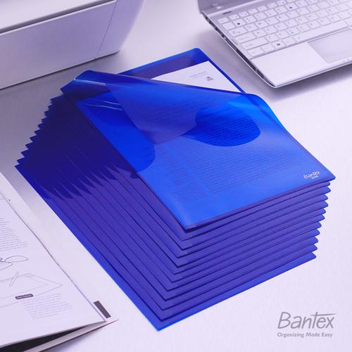 Jual Map Plastik Bening Clear Sleeve L Folder Folio F4 Blue 2248 01G ...