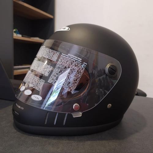 Jual ZEUS HELMET ZS816E VINTAGE BLACK DOFF CLASSIC HELM RETRO ZEUS ZS ...