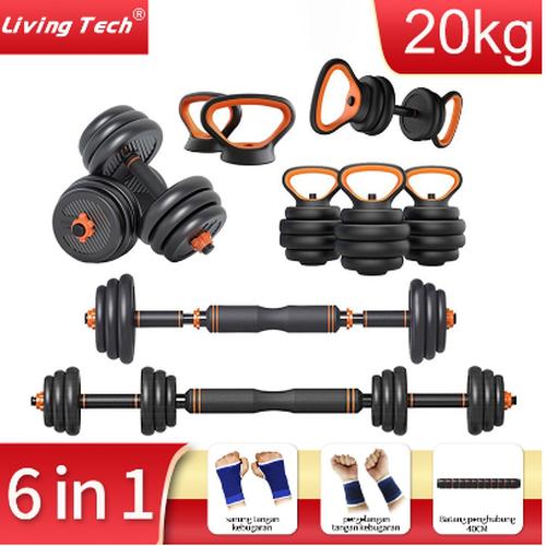 Jual Dumbell Barbel Burbel Damble Set 6in1 Alat Olahraga Gym Angkat ...