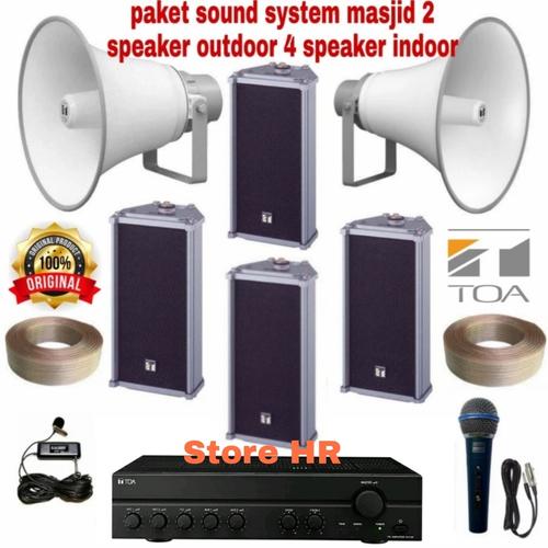 Jual Paket Sound System Toa Masjid 2 Speaker Outdoor + 4 Speaker Indoor ...
