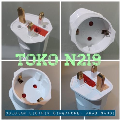 Jual Colokan Konverter kaki 3 (colokan AC) ke kaki 2 alat listrik ...