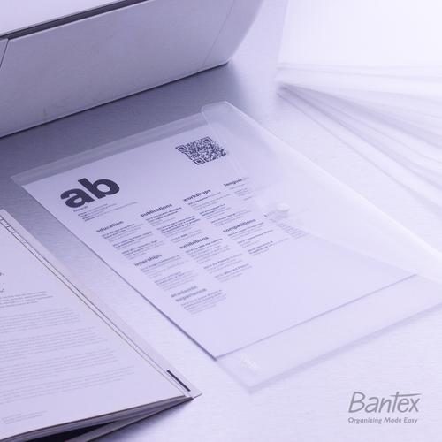 Jual Map Kancing Plastik Bantex F4 Button Bag Landscape 3221 08G Bening ...