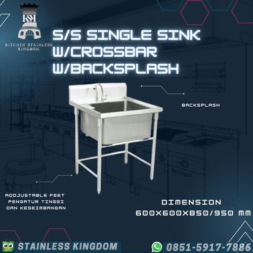 Jual Single Sink Stainless Steel/Sink/Single Sink w/Crossbar w ...