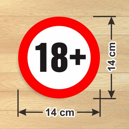 Jual Label Sticker 18 plus Sticker Sign Bundar 18+ Vinyl anti air - 9,5 ...