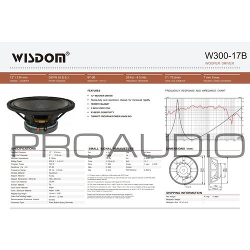 Jual Speaker Wisdom 12 Inch Wisdom W300-17B W 300 17 B W300 17B ...
