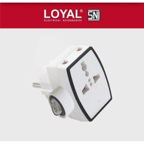 Jual Loyal Steker T Serbaguna Multi Universal Colokan kaki 3 Loyal LY ...