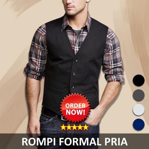 Jual Vest Pria Katun Hitam ROM 478 - Jakarta Barat - Gudang Fashion ...