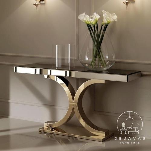 Jual Meja Foyer Stainless Gold Mirror Muda Minimalis (Top Table ...