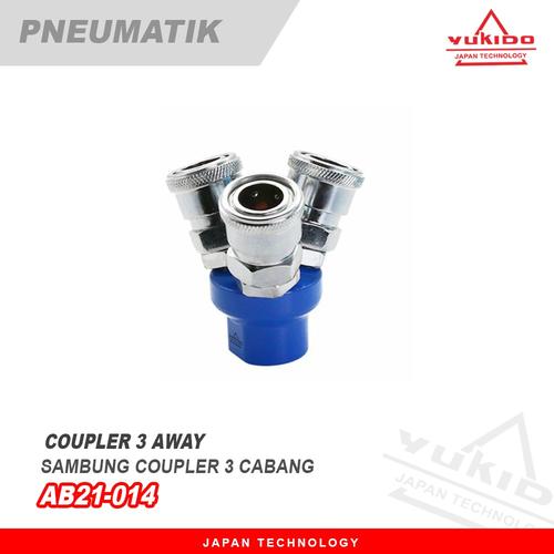 Jual Promo!!! Coupler Kompresor Cabang 3 Quick Coupling 3 way Yukido ...