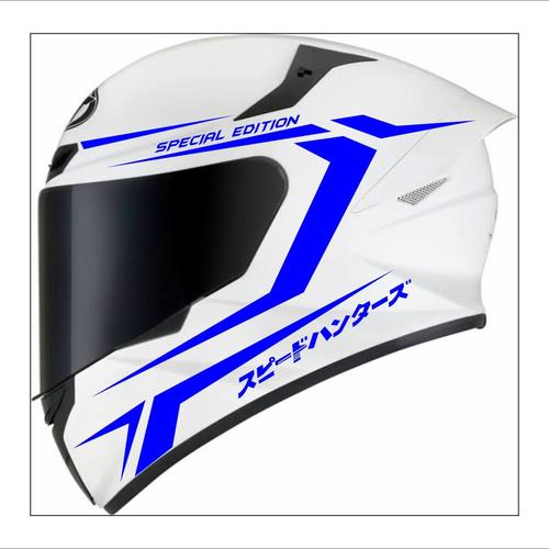Jual stiker helm fullface desain minimalis - Biru - Kab. Bogor - ID ...