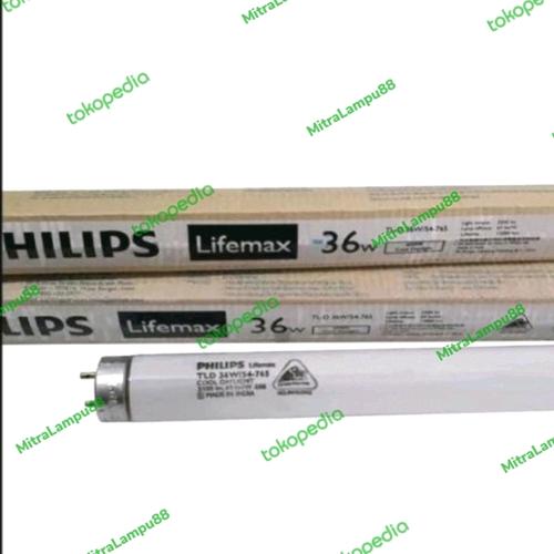Jual Lampu PHILIPS T8 Neon 36W/36Watt TLD 54 Lifemax TL D T8 120Cm 36 W 765 - Lampu Aja ...