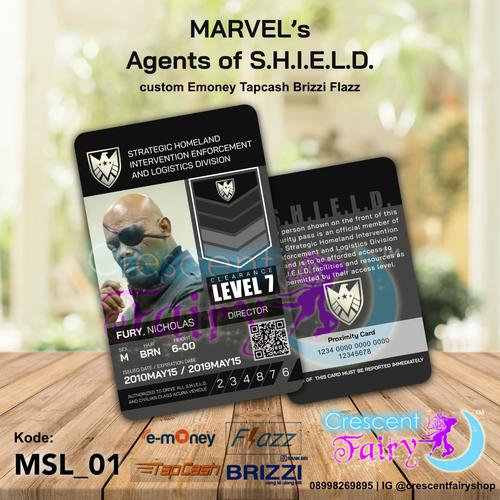 Jual MARVEL Agents of SHIELD ID card Custom Emoney Tapcash Brizzi Flazz ...