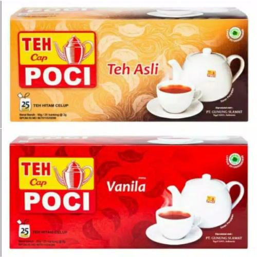 Jual TEH CELUP CAP POCI VANILA THE CAP POCI ASLI ISI 25 GUNUNG SLAMET ...