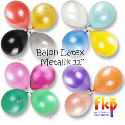 Jual Balon Latex Metalik 12inch / Balon Latex Metalik Murah/ Bulat ...