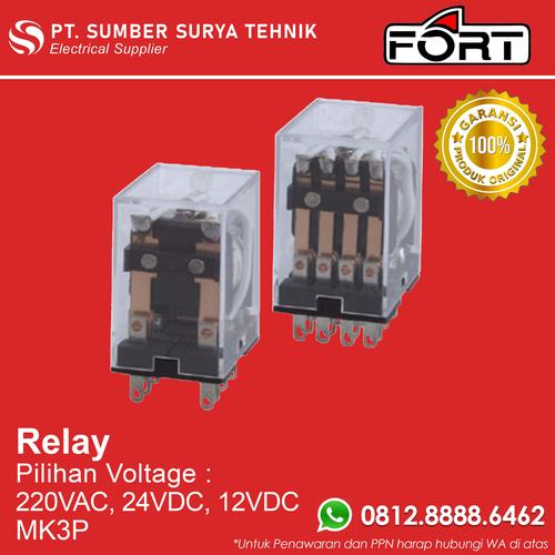 Jual Relay MK3P 220VAC, 24VDC, 12VDC FORT - 220VAC - Jakarta Pusat - Toko Sumber Surya | Tokopedia