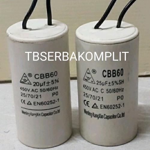 Jual Kapasitor CBB60 20MFD / 25MFD 450V Capasitor 20 / 25 MFD UF 450 V ...