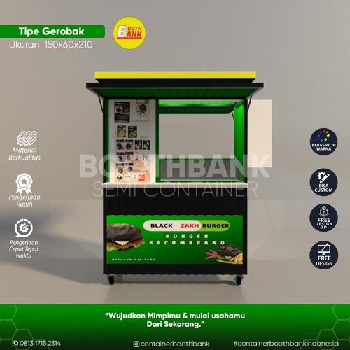 Jual Gerobak Container Ukuran 150 x 60 Untuk Jualan Burger / Kebab ...
