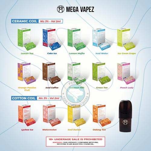 Promo [RELX COMPATIBLE] MEGA R5 PODS CARTRIDGE MINT FLAVOUR ISI 3PCS ...