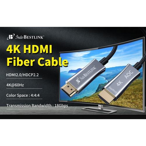 Jual Kabel Hdmi To Hdmi Optical 4k 20M/25M/30M/40M/50M/100M kabel optic ...