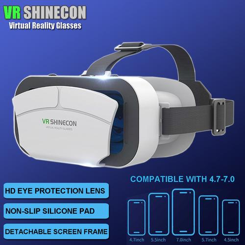 Jual VR BOX 3d Virtual Reality Glasses Shinecon Giant Screen - Putih ...