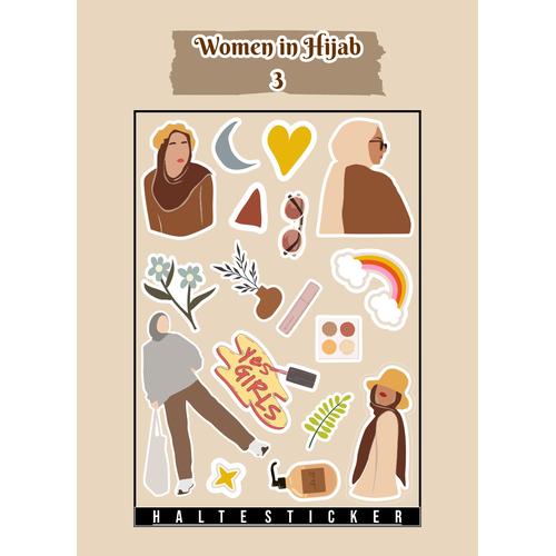 Jual STICKER KARTUN WANITA HIJAB/STICKER PACK/STICKER DEKORASI/LAPTOP ...