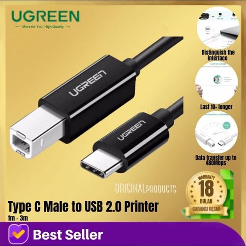 Jual USB-C TYPE C MALE TO USB 3.0 B COWOK CABLE PRINTER MACBOOK PRO ...