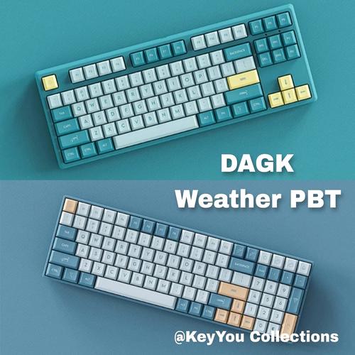 Jual Weather DAGK Keycaps set pbt blue navy soya milk not gmk - Soya ...