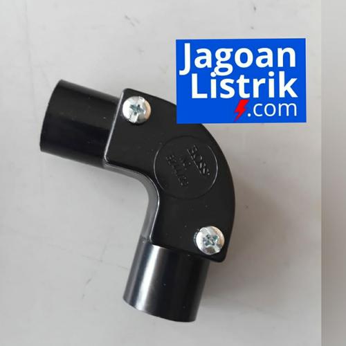 Jual Elbow Boss 20 mm Hitam Boss / L-bow Knee Pipa Model Baut 20mm ...