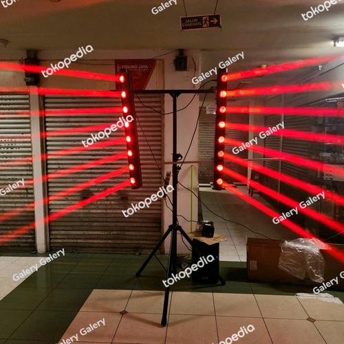 Jual PAKET 2 BUAH MOVING ROTATOR BAR 8X10W + STAND LAMPU PANGGUNG PARTY ...