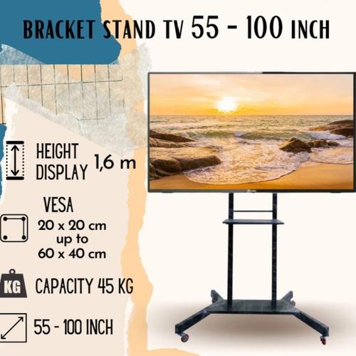 Jual Bracket Standing TV 55 60 65 70 75 80 85 90 Max 100 Inch SUPERR ...