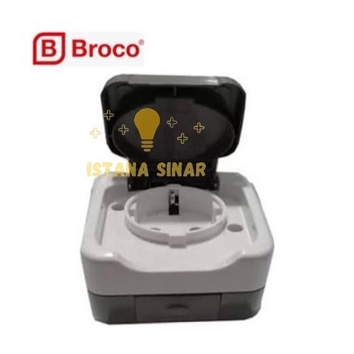 Jual BROCO Atlantic Single Socket Outlet Outdoor Stop Kontak Tutup 2151 ...