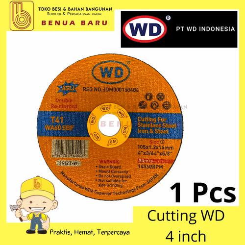 Jual WD Cutting Disc 4" 1 Pcs /Gerinda Potong 4 inch WD / Mata Cutting ...