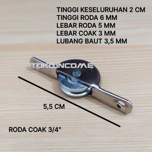 Jual Roda Matex Coak Besi Besar Kecil / Pintu Lemari Geser / Sliding ...