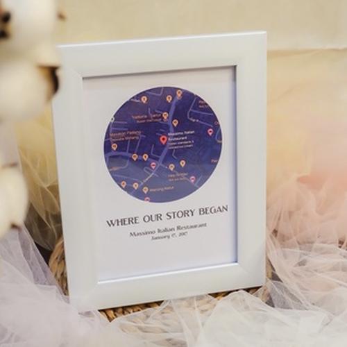 Jual Maps Location Frame / Our First Date Frame / Date Location - Kota ...