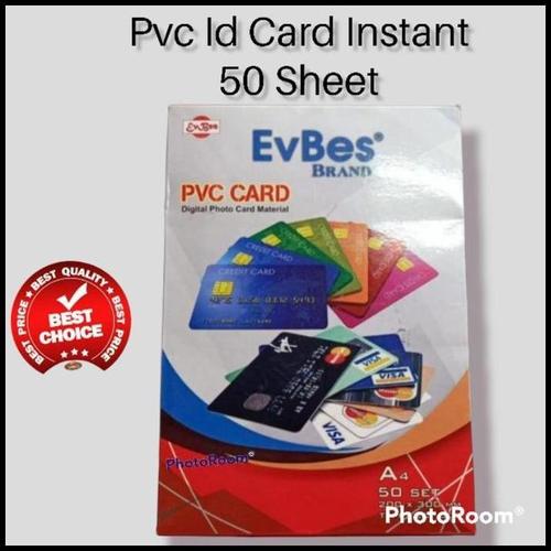 Jual kertas pvc id card a4 isi 50 sheet bahan tebal bahan pvc id card ...